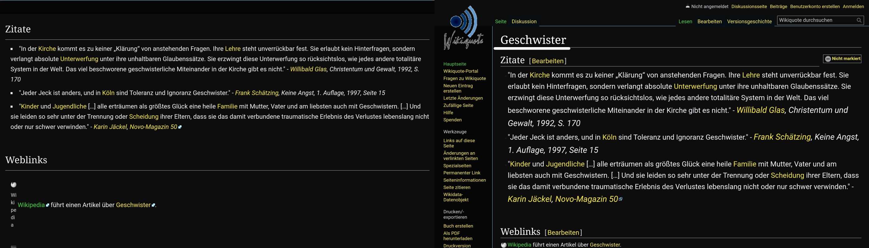 Titles within articles are missing in Wikiquote ZIMs · Issue #1562 · openzim/mwoffliner · GitHub