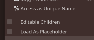 Make "access as/revoke unique name" a checkbox · Issue #7812 · godotengine/godot-proposals · GitHub