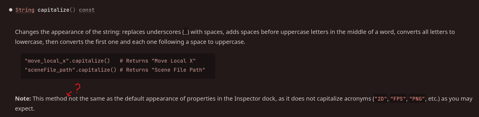 Meaningless sentence in `String.capitalize`'s description · Issue #8043 · godotengine/godot-docs ...