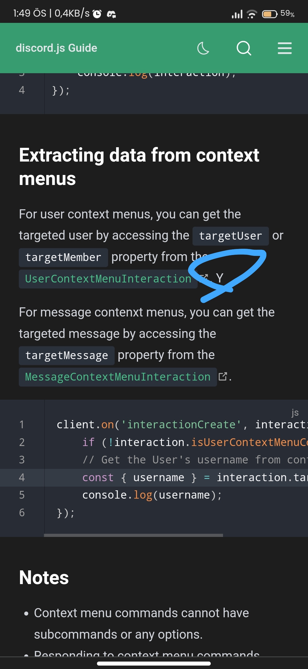 Uncompleted Sentence · Issue 1267 · Discordjs Guide · Github