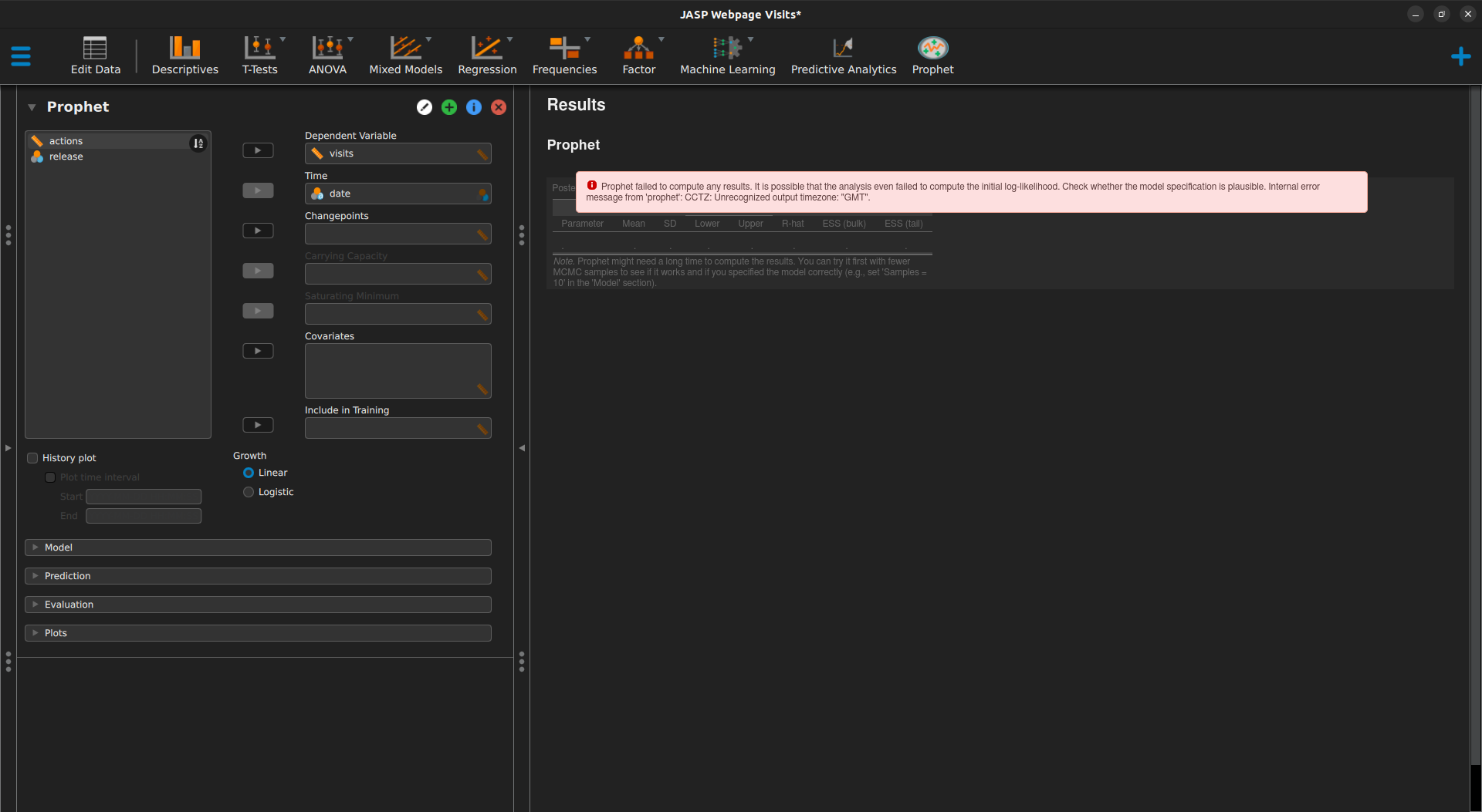 [Bug]: Prophet module - CCTZ: Unrecognized Output Timezone · Issue #2415 · jasp-stats/jasp ...