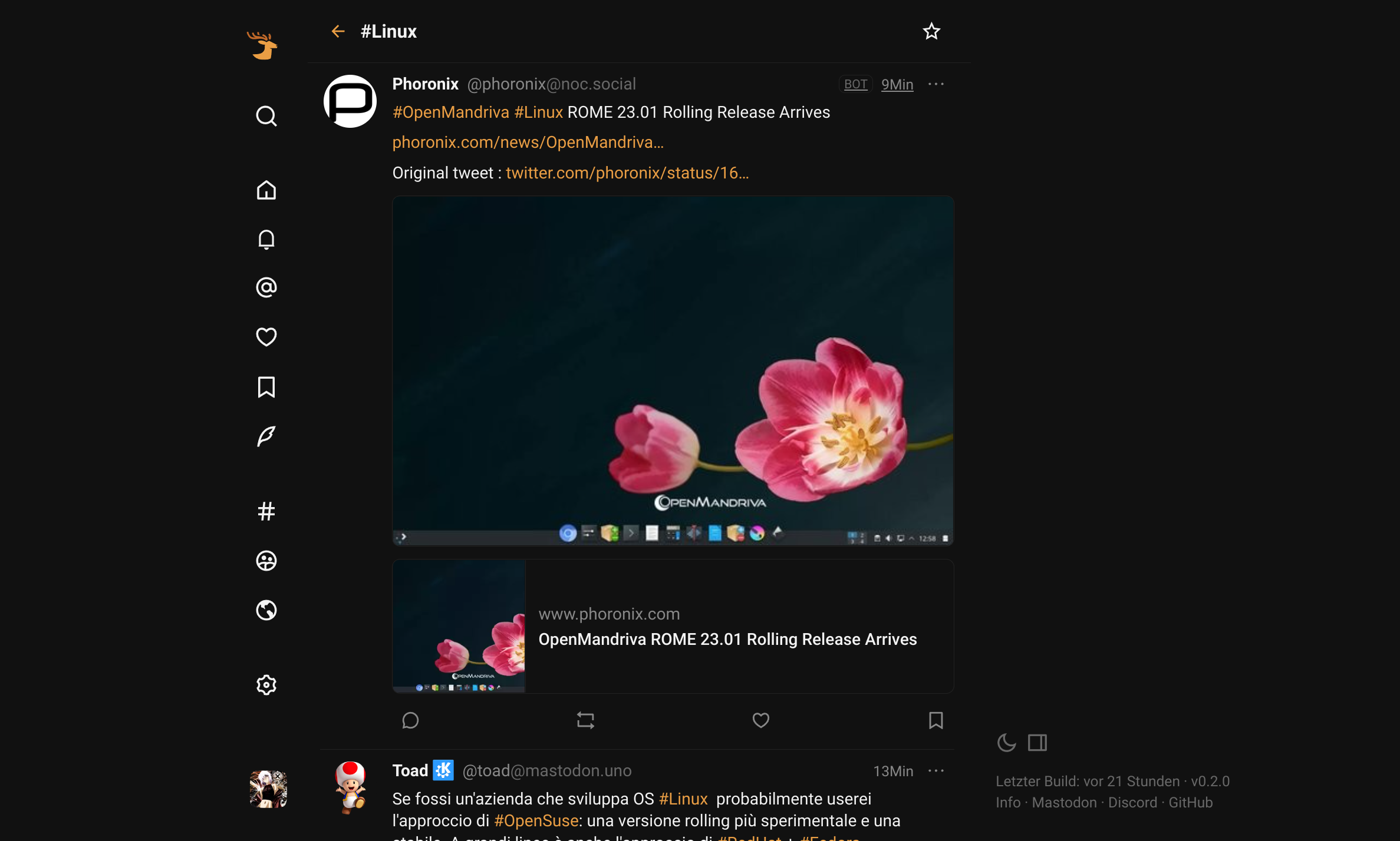 Not possible anymore to un/follow tags on large view · Issue #843 · elk-zone/elk · GitHub