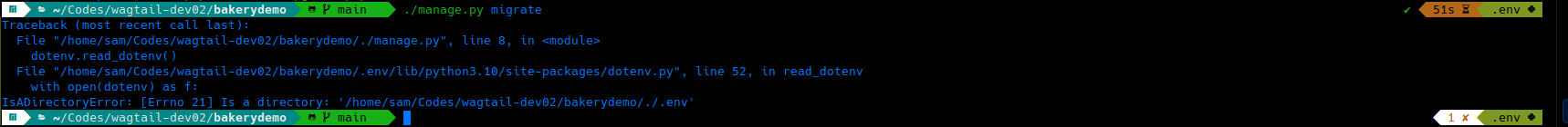 Dotenv Giving Isaderectoryerror When Running With Local Wagtail · Issue 401 · Wagtail