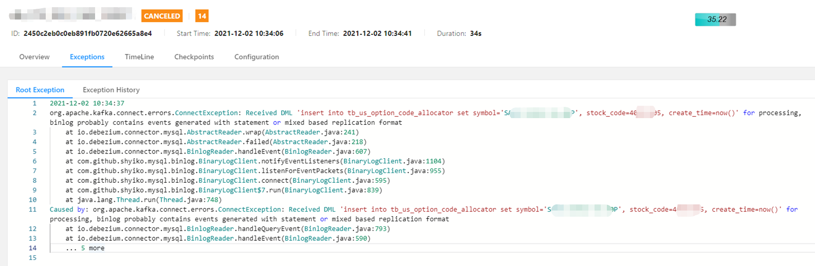 flink-cdc mysql-connector 1.4.0 报错db history topic is missing, 无法恢复。 · Issue #678 · apache/flink ...