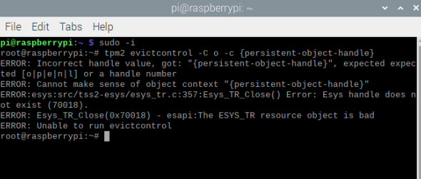 tpm2 evictcontrol -C o -c {persistent-object-handle} issue · Issue #3166 · tpm2-software/tpm2 ...