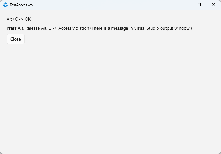 AccessKey causes access violation after releasing Alt key · Issue #8648 ...