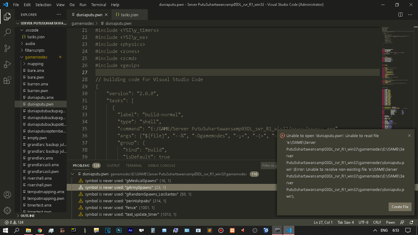 Unable to Open From system problems tab of line, will generate to read ...