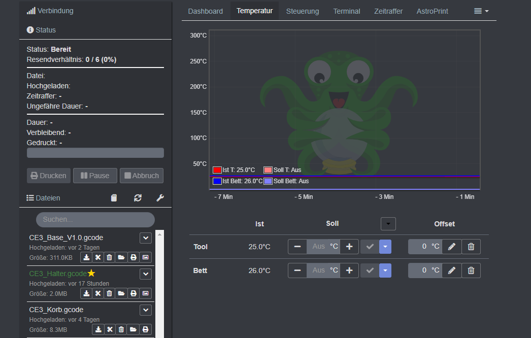 Tab not selected on Octoprint-Startup (always enters temperature tab) · Issue #323 · j7126 ...