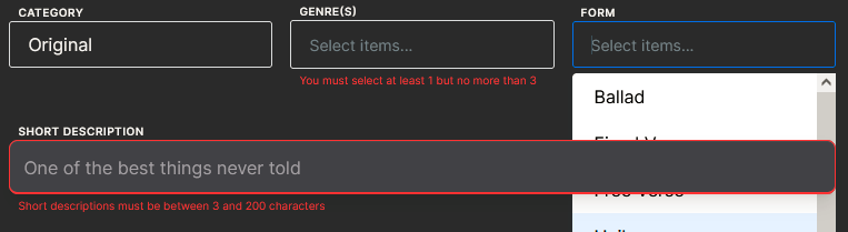 SelectMenu options pass behind TextFields and detach to scroll down with page; styling broken on ...