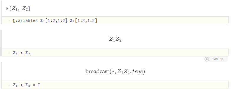 unexpected broadcast when multiplying symbolic matrices by I · Issue ...