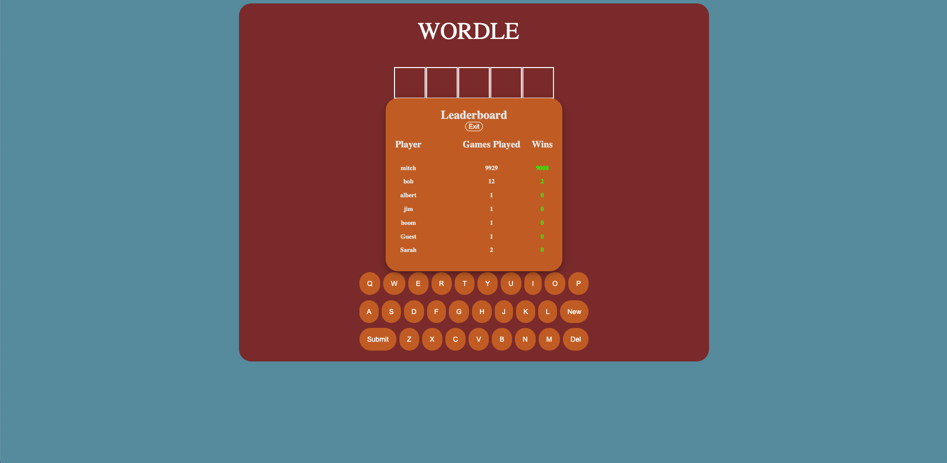 GitHub - mitchbaum/wordle-php