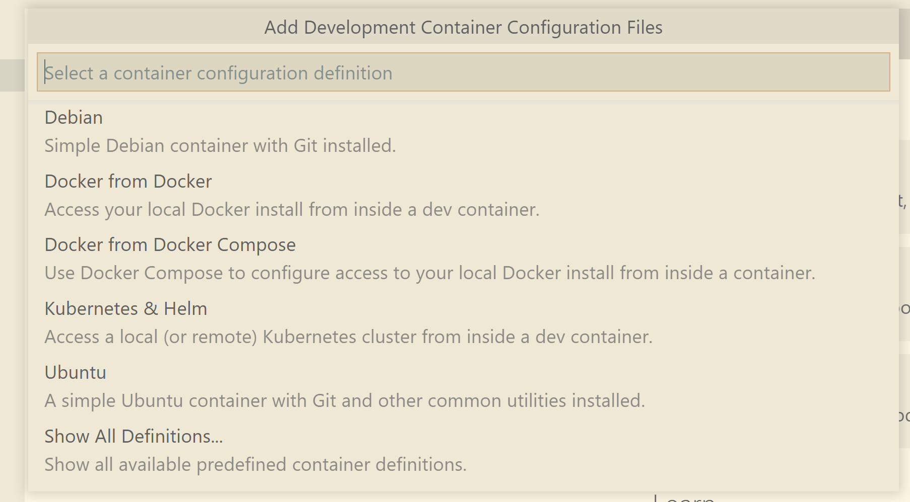 For empty folders: suggest all available container · Issue #3619 · microsoft/vscode-remote ...
