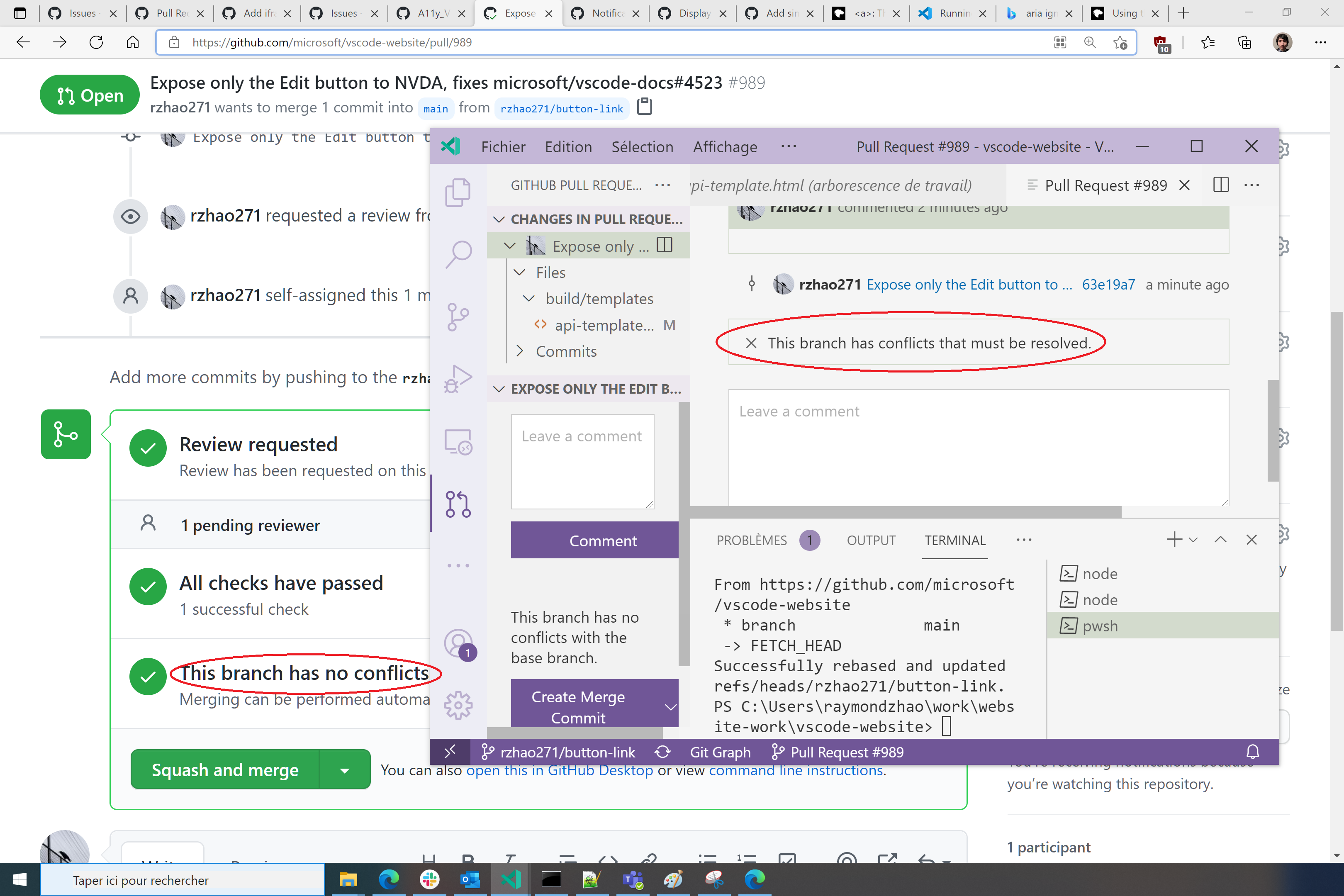 False positive "This branch has conflicts that must be resolved." · Issue #2792 · microsoft ...