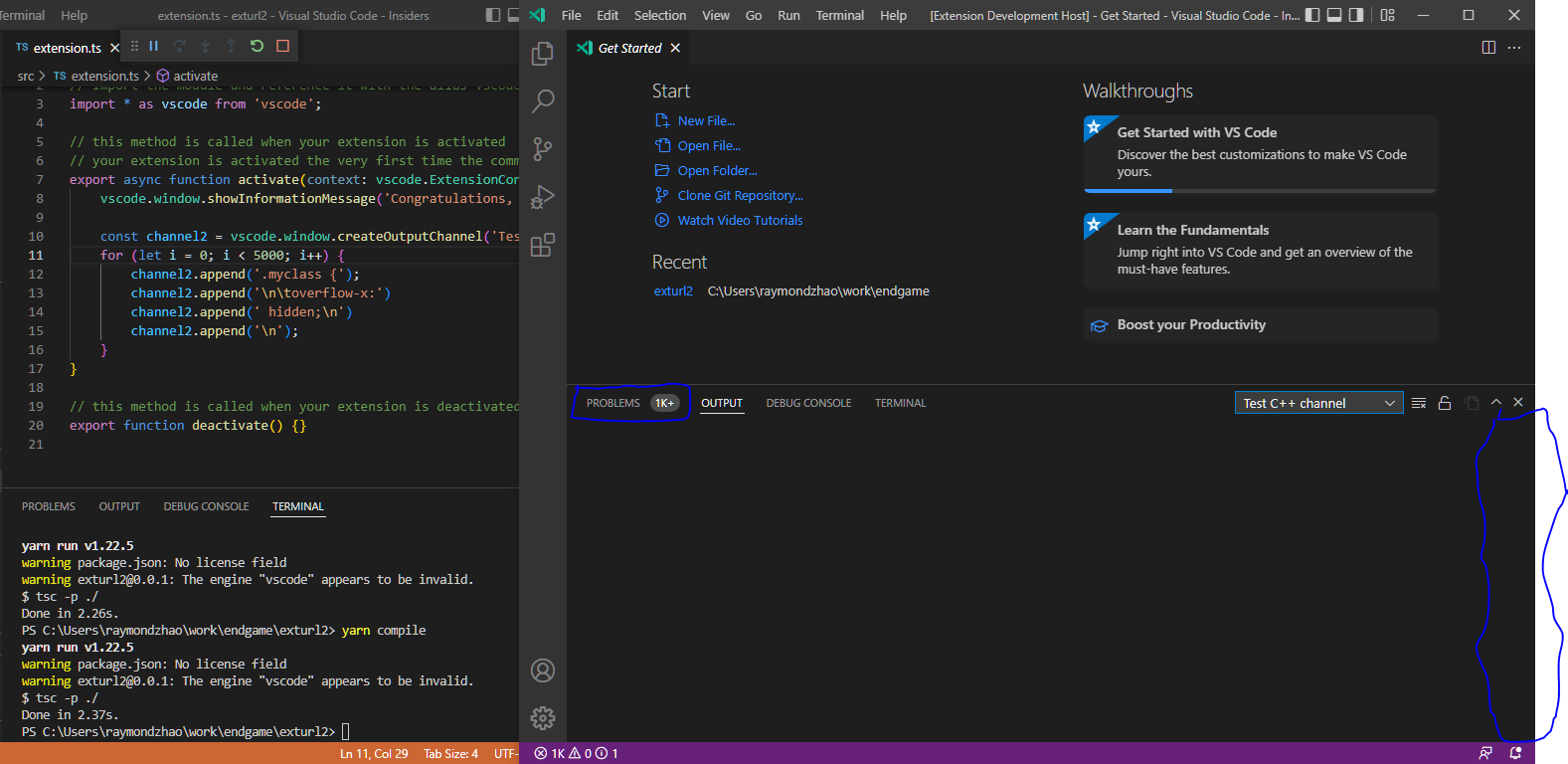 Glitched rendering with some output · Issue #143764 · microsoft/vscode ...