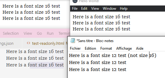 Font metrics are different from native applications. · Issue #146654 ...