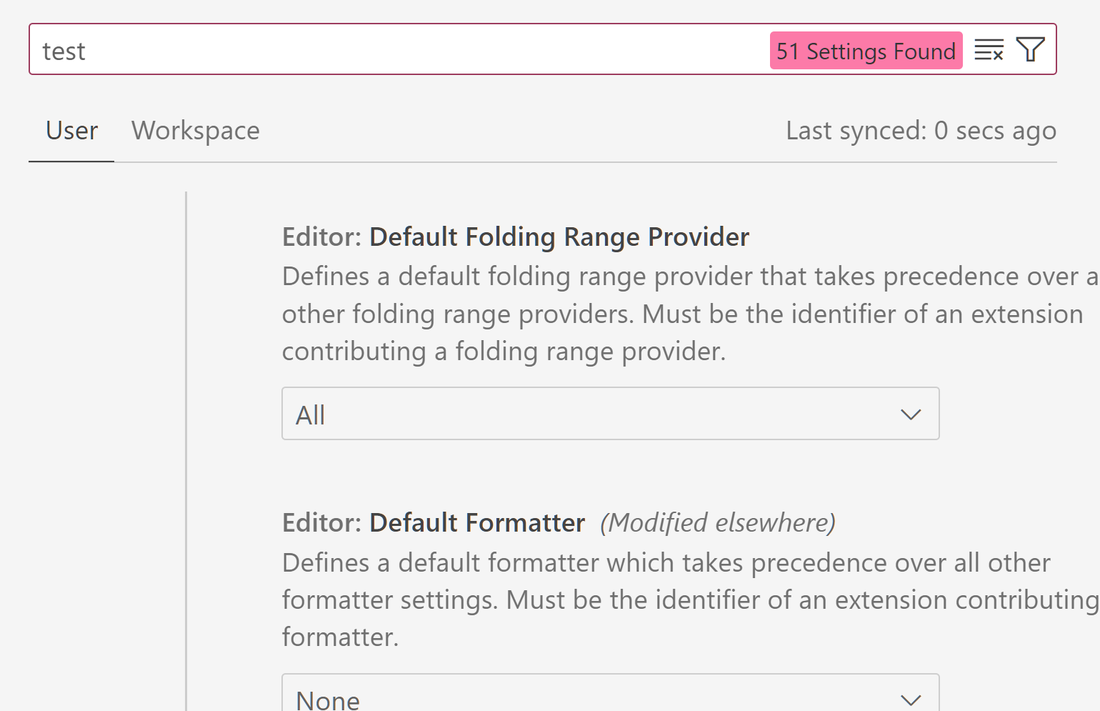 Settings editor ToC panel shows up when doing a search · Issue #196468 · microsoft/vscode · GitHub