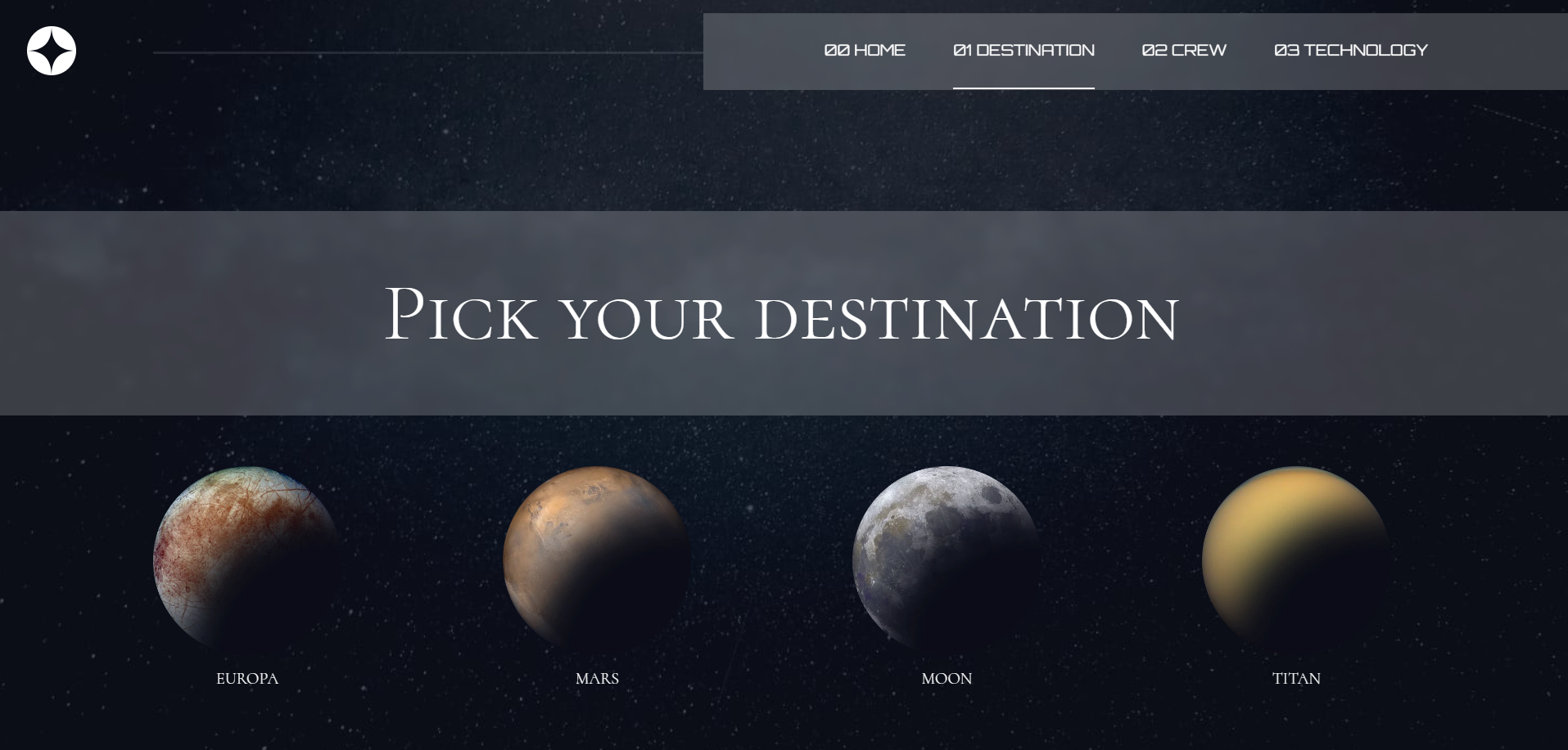 GitHub - shinjuno123/space-travel-design: :zap: Static Web Page After ...