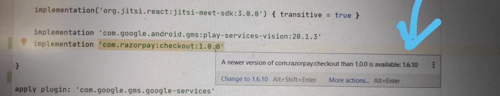 Error Onpaymenterror Probably Not Implemented In Your Activity · Issue 258 · Razorpay