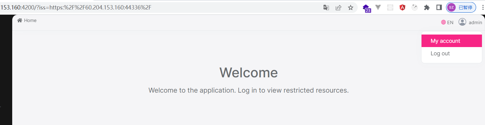 Why the 'My account' module in Angular UI doesn't work in production? · Issue #18011 ...