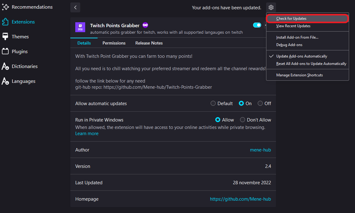 Twitch Points Grabber is no longer working · Issue #1 · Mene-hub/Twitch-Points-Grabber · GitHub