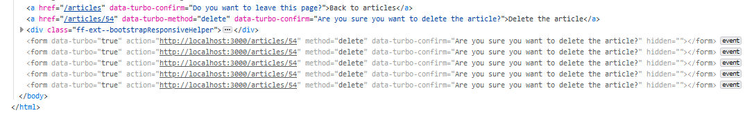 Using Data Tubo Method Delete And Data Turbo Confirm In Links Possible Memory Leak · Issue