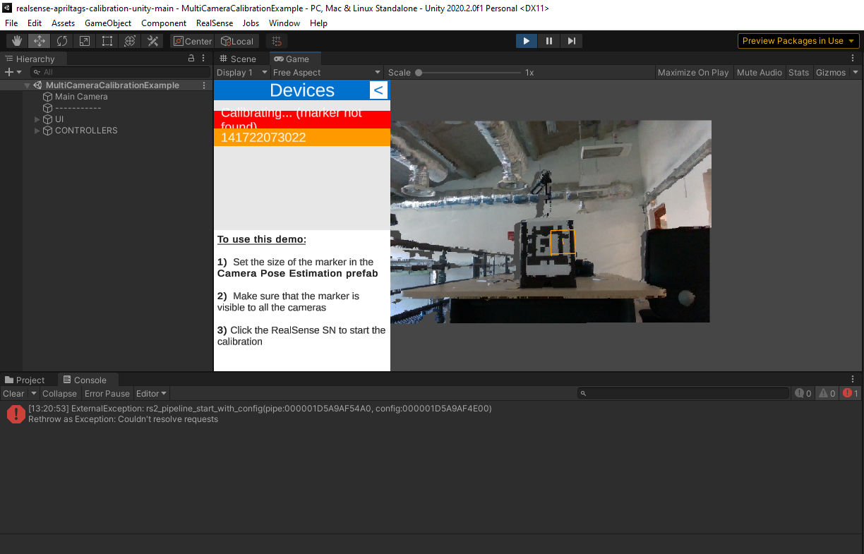 CAMERA D415 x UNITY / Only one camera is SHOWN · Issue #10004 ...