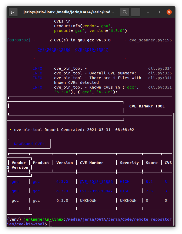 Including score in the CVE Report by jerinjtitus · Pull Request #1077 · intel/cve-bin-tool · GitHub