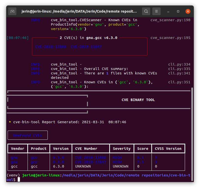 Including score in the CVE Report by jerinjtitus · Pull Request #1077 · intel/cve-bin-tool · GitHub