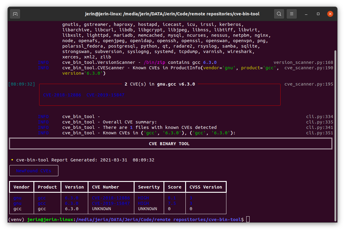 Including score in the CVE Report by jerinjtitus · Pull Request #1077 · intel/cve-bin-tool · GitHub