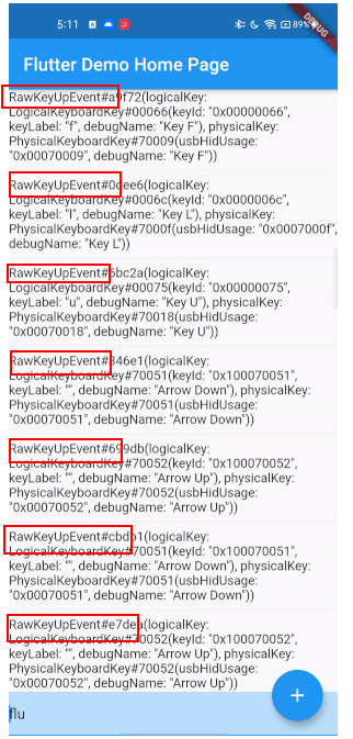 RawKeyboardListener cant get the keydown event · Issue #70020 · flutter/flutter · GitHub