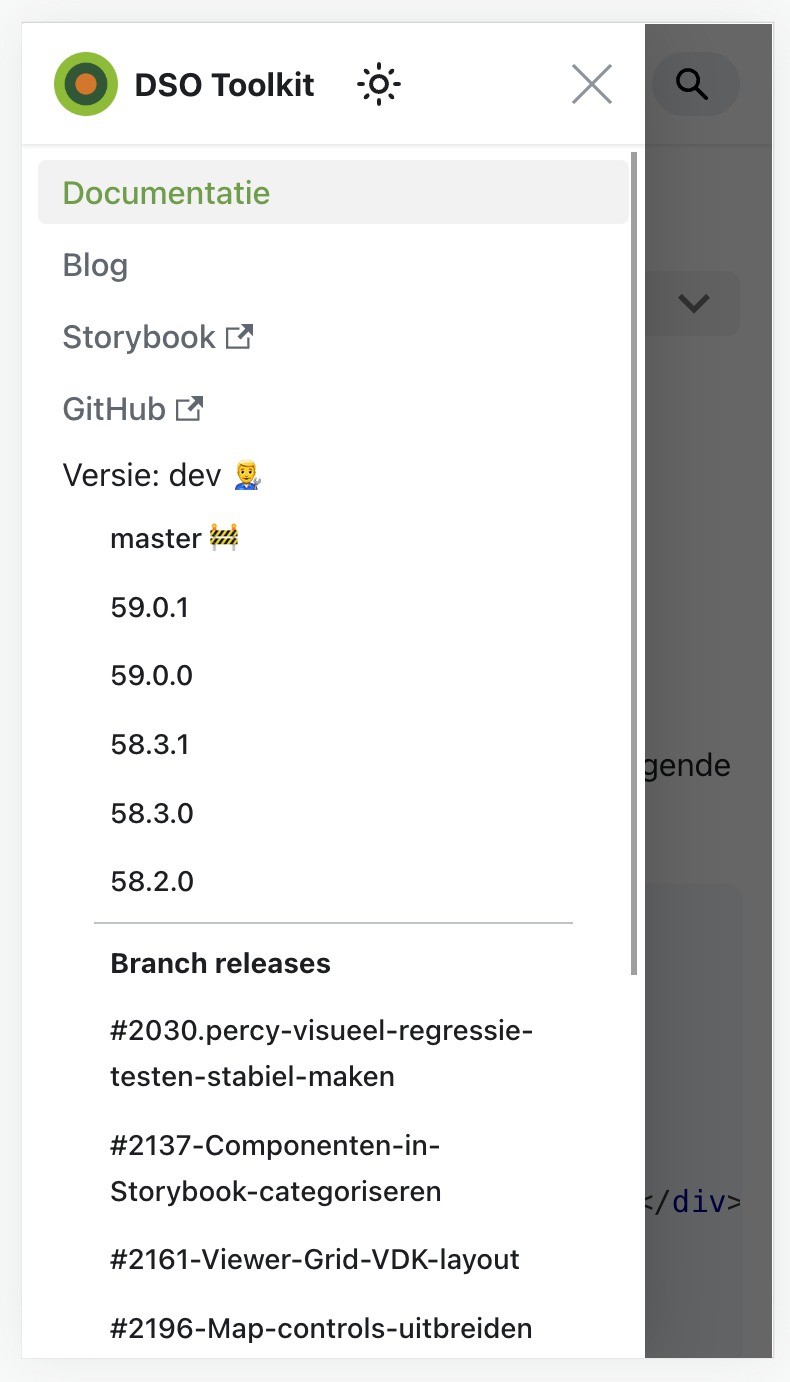 Docusaurus: toon versie in navigatie · Issue #2353 · dso-toolkit/dso-toolkit · GitHub