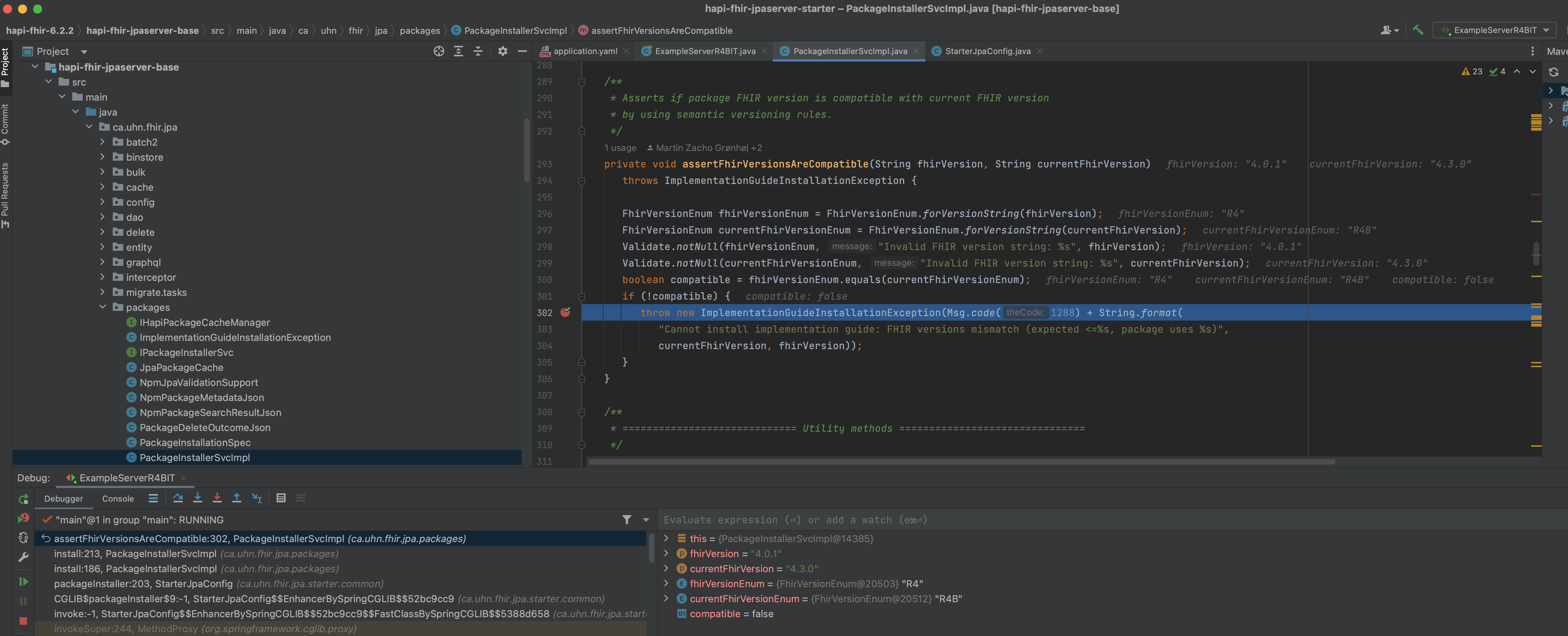 Packageinstallersvcimpl Says R4 Is Not Compatible With R4b · Issue 4395 · Hapifhirhapi Fhir
