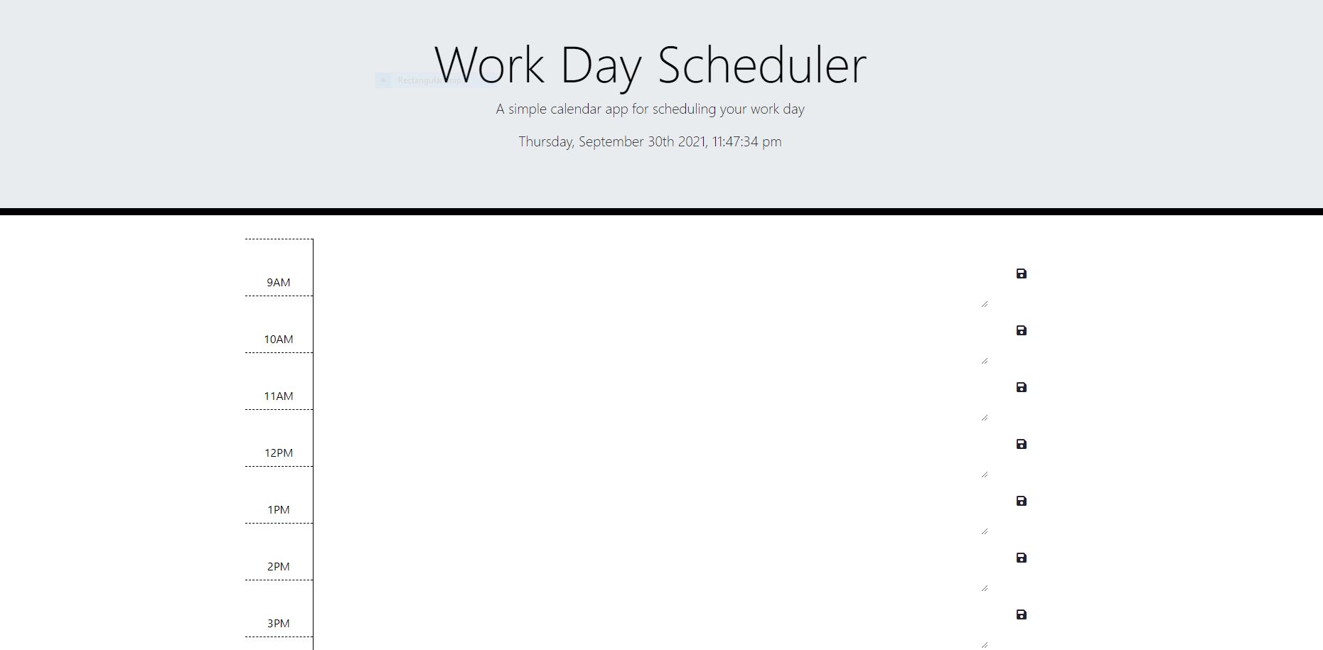 GitHub - sgfiles/Work-Day-Scheduler: A simple calendar app for ...
