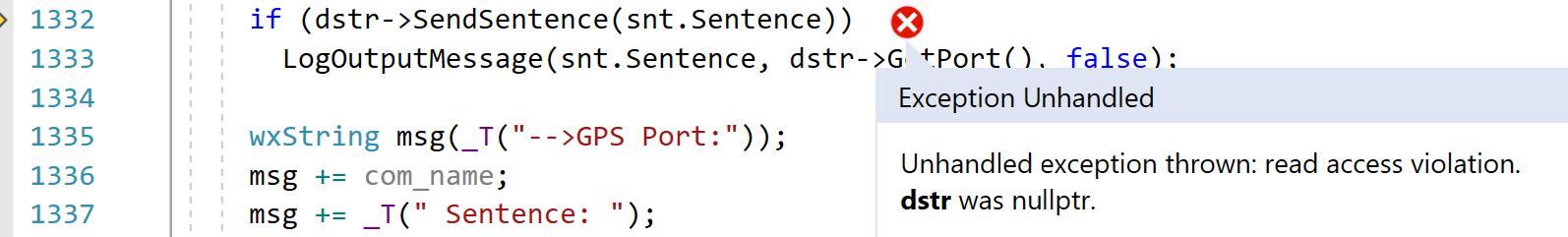 Send WP to GPS using serial:COMx crash O · Issue #2705 · OpenCPN/OpenCPN · GitHub