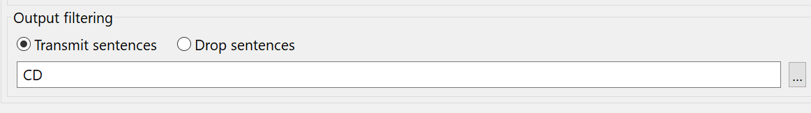 Expand the "One" checkbox "Output on this Port ( as autopilot or NMEA Reapaeter)" to two ...