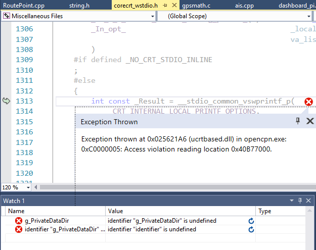O Crash when the ScalMin warning is created. · Issue #2083 · OpenCPN/OpenCPN · GitHub