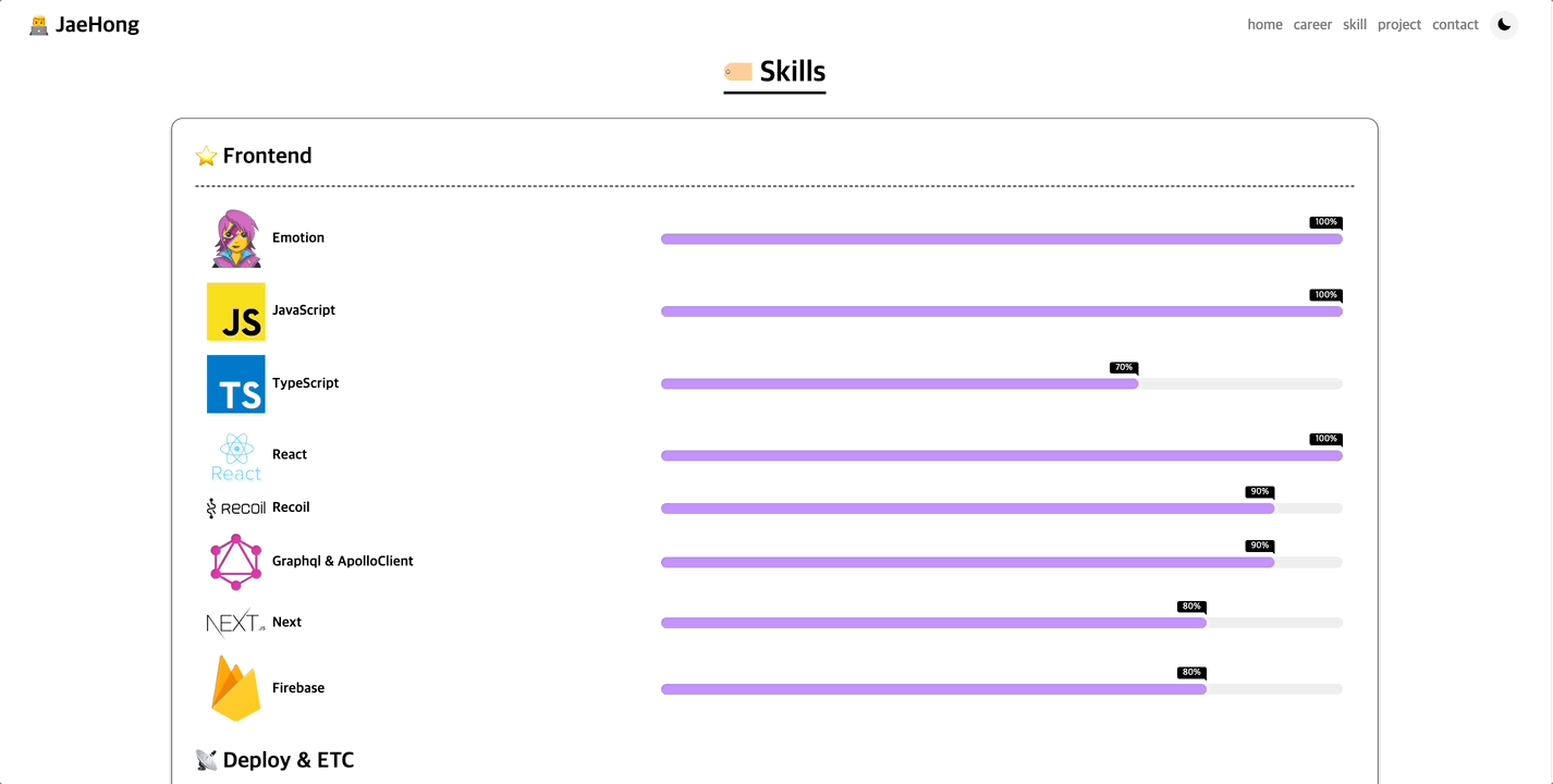 GitHub - Jae-hong-lee/LJH_Portfolio: 자기소개 포트폴리오 사이트