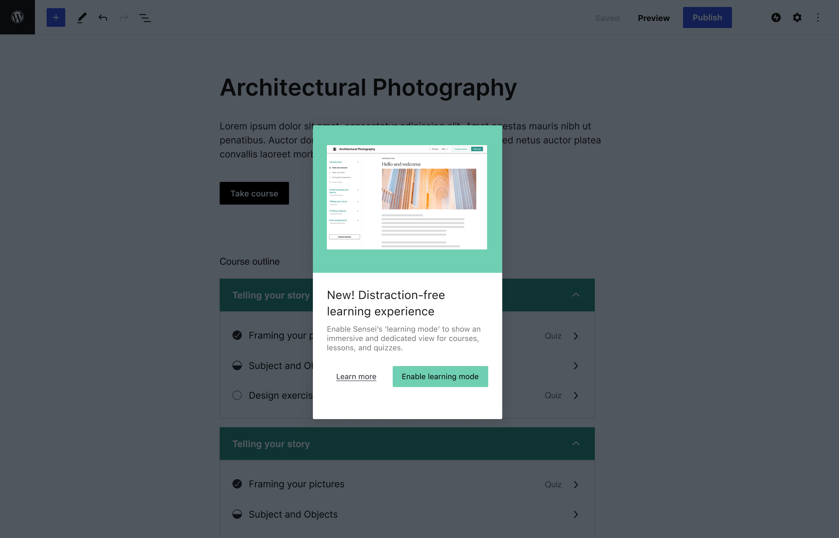 Course Navigation onboarding · Issue #4386 · Automattic/sensei · GitHub