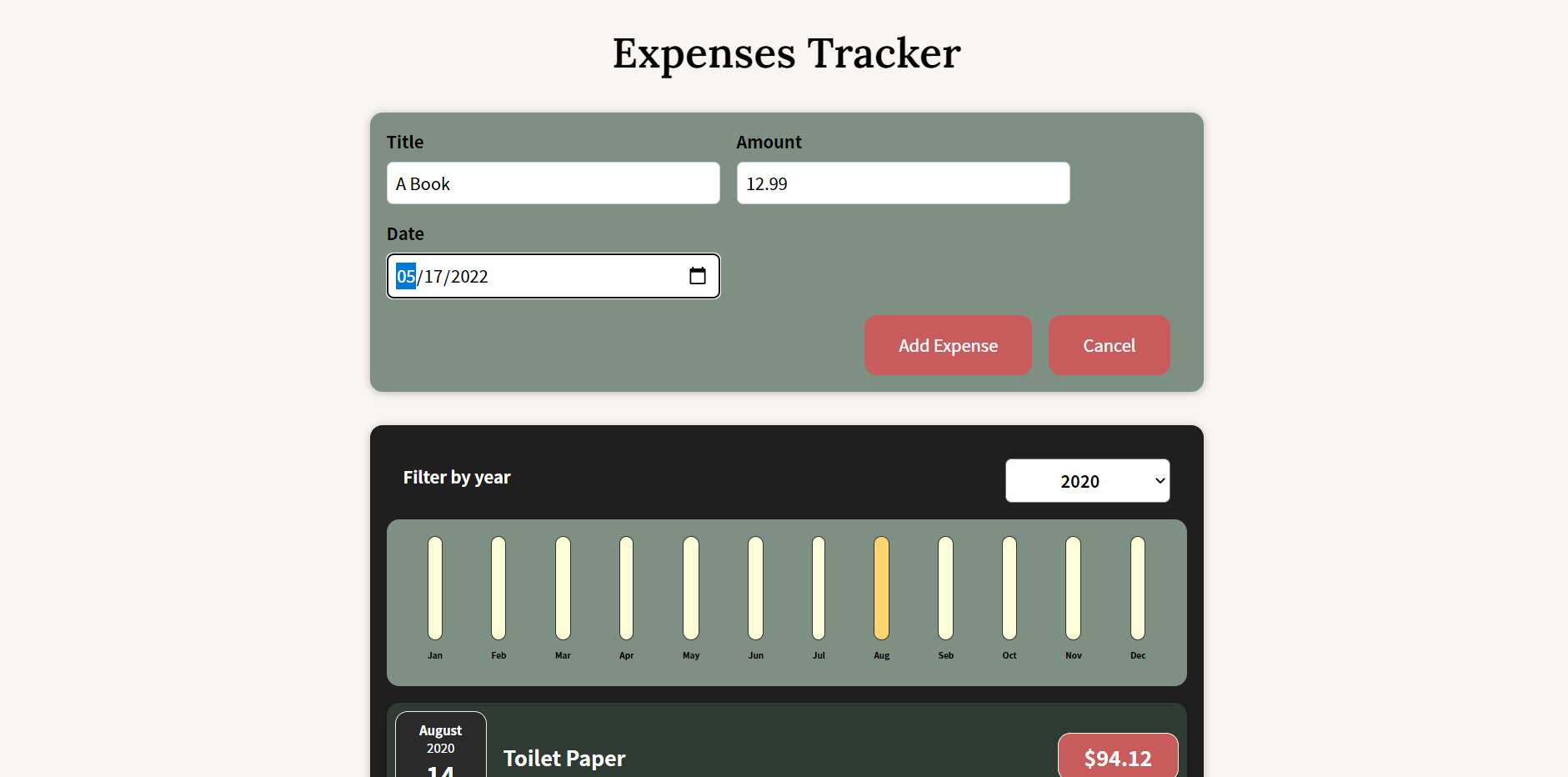 GitHub - abeermahmoud62/Expense_Tracker: add and filter your expenses ...