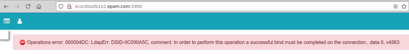 ⛔ Operations error: 000004DC: LdapErr: DSID-0C090A5C, comment: In order to perform this ...
