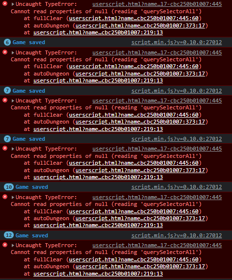 Bug Function Fullclear Sometimes Throw Error · Issue 234 · Epheniapokeclicker Scripts · Github