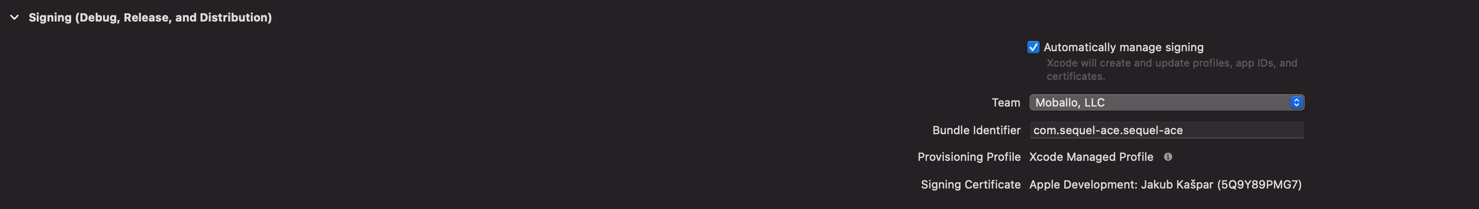 Unable To Compile Project With Sequel Ace Local Testing Schema · Issue 803 · Sequel Ace