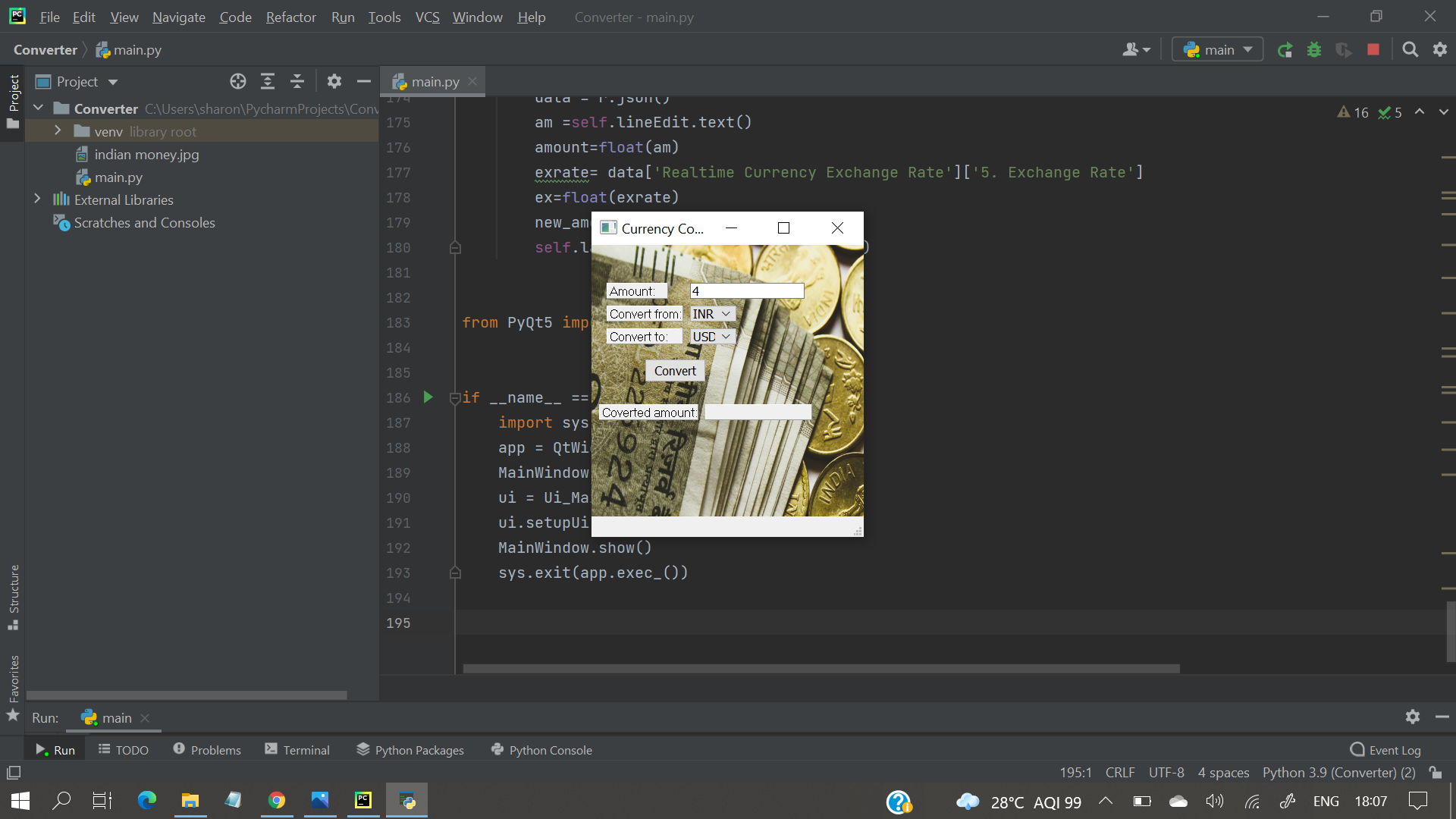 GitHub - Sharon-Sam/Real-Time-Currency-Converter: Real time currency converter that use API for ...