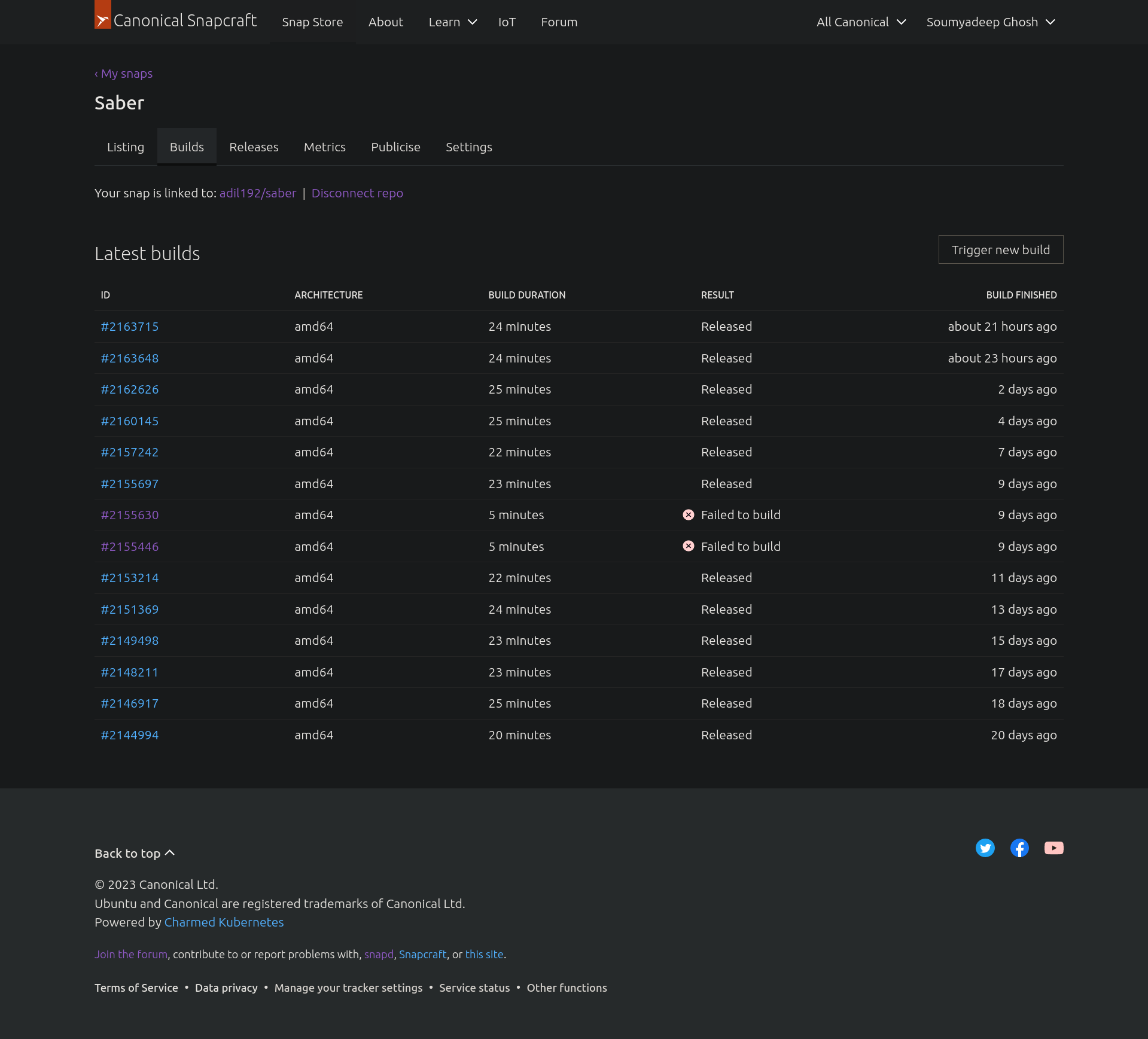 Snap Maintainence Thread · saber-notes saber · Discussion #475 · GitHub