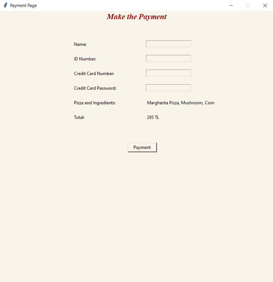 Github Ecembostancioglu Pizza Order System