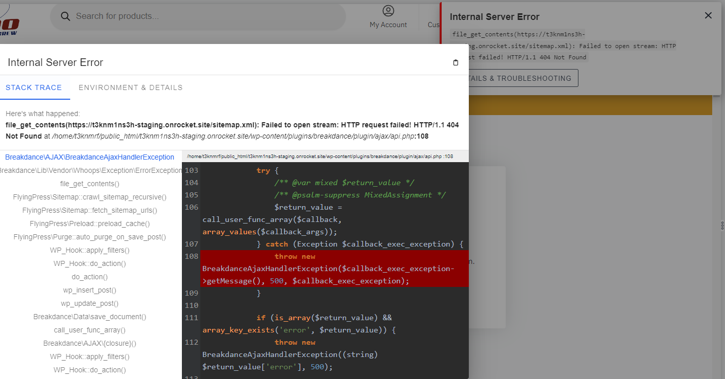 Internal Server Error · Issue #575 · soflyy/breakdance-bugs · GitHub