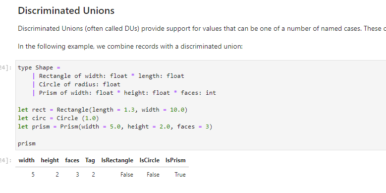 Bugs in tabular display of heterogeneous values (C#, F#), also other ...
