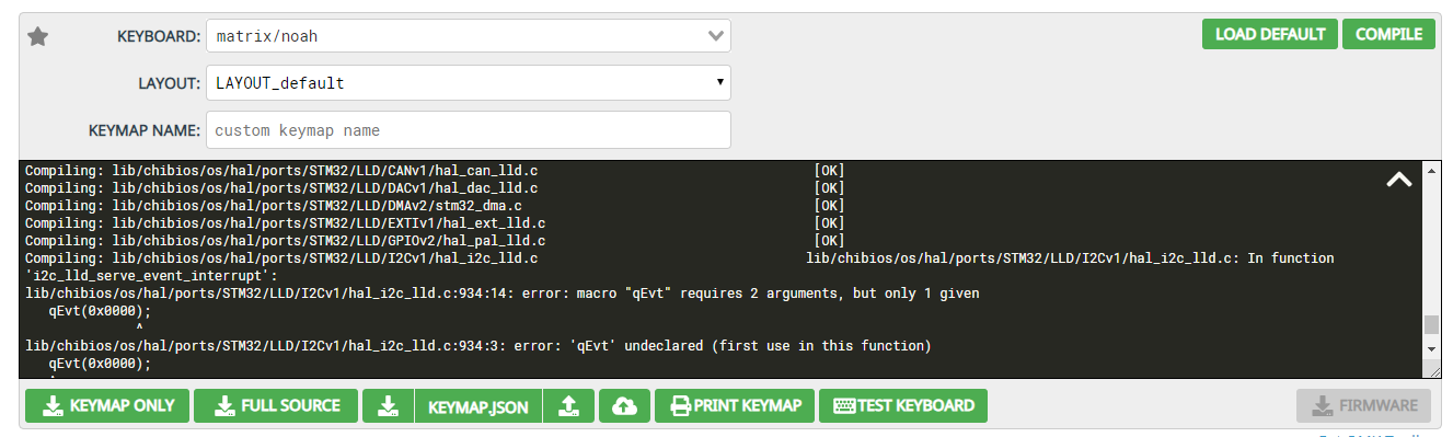 can't compile Chibios I2CV1 driver under stm32f4 through QMK configurator · Issue #7524 · qmk ...