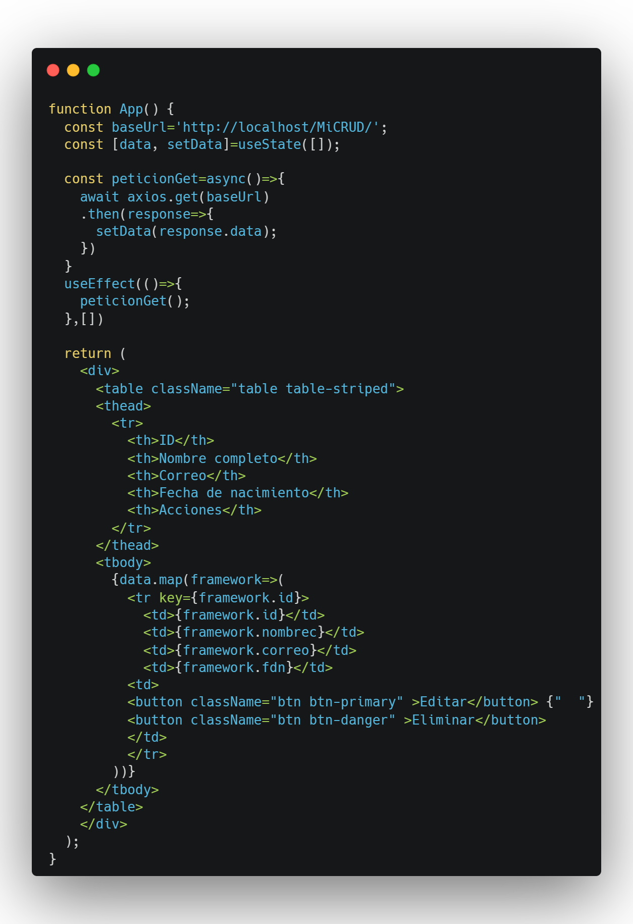 5. Desarrollo de nuestro CRUD paso a paso. · Issue #5 · ThorSampy/CRUD ...