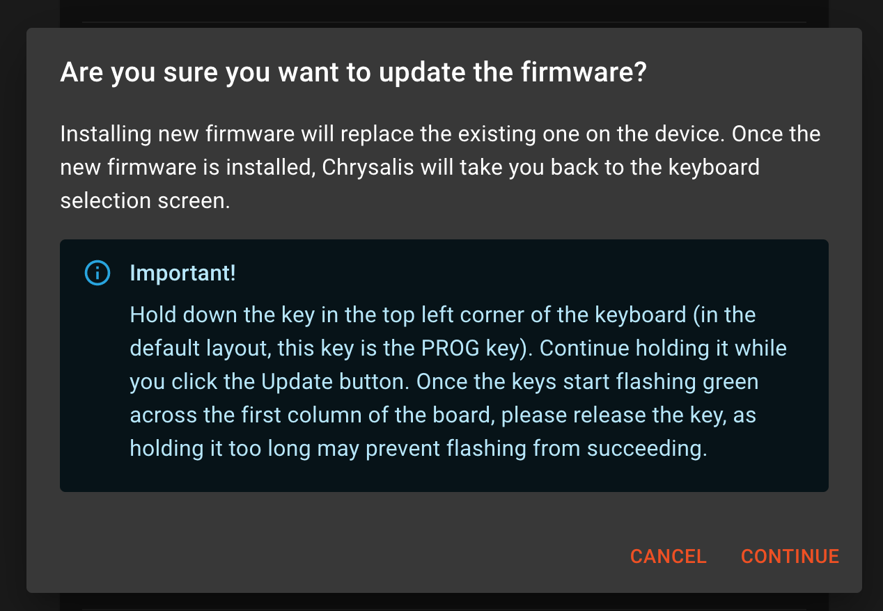 Firmware update confirmation box tells you to click a button that's not there · Issue #1097 ...